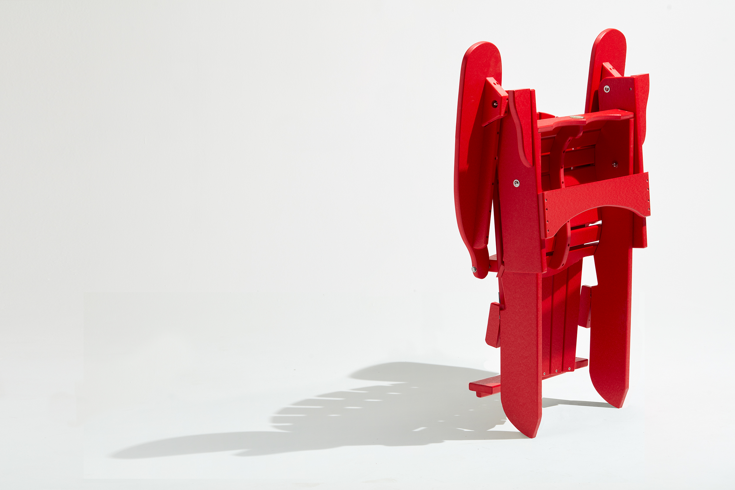 Royal Composite Bear Chair® stoel (Rood) + voetenbankje - The Bear Chair®